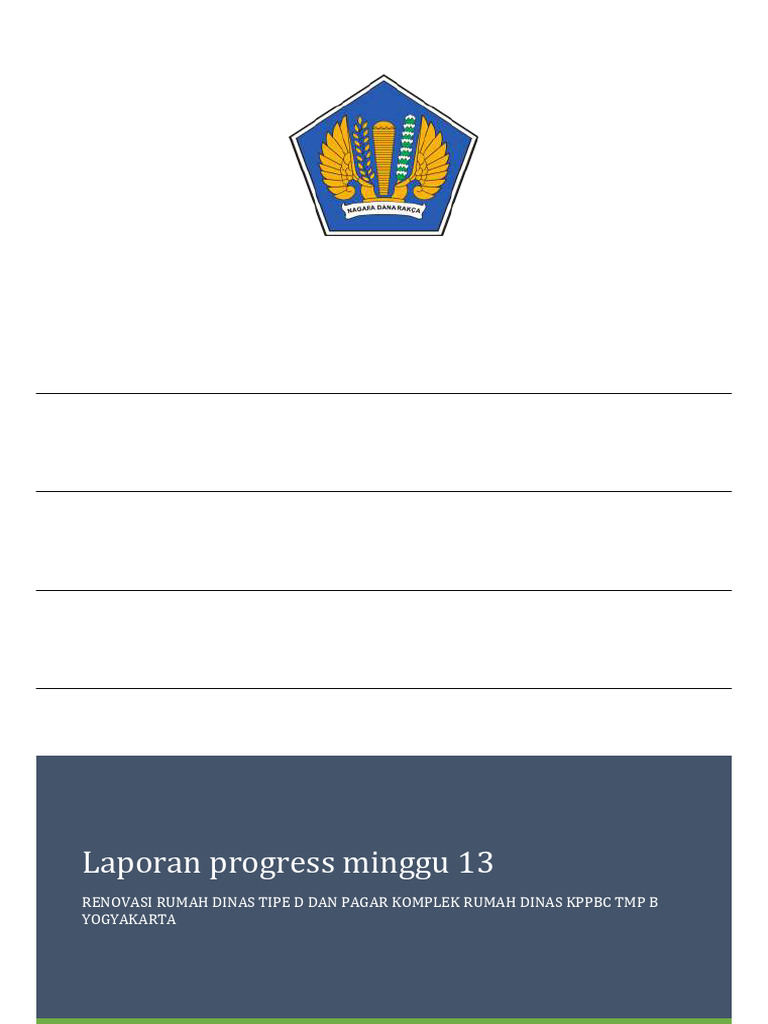 Laporan Progres Minggu Ke-13 Bea Cukai Yogyakarta | PDF