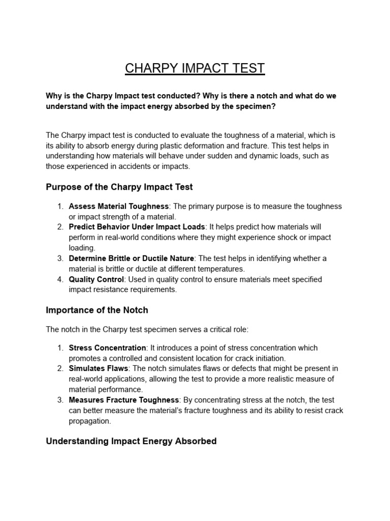 Charpy Impact Test | PDF