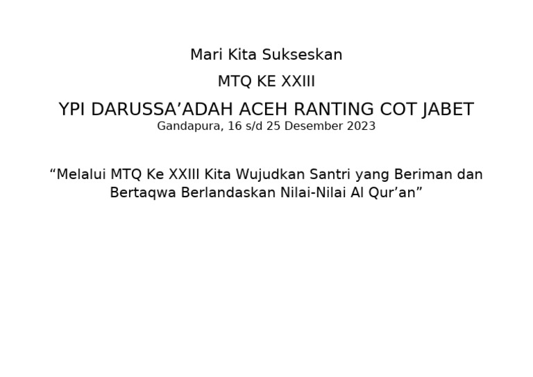 Banner MTQ | PDF