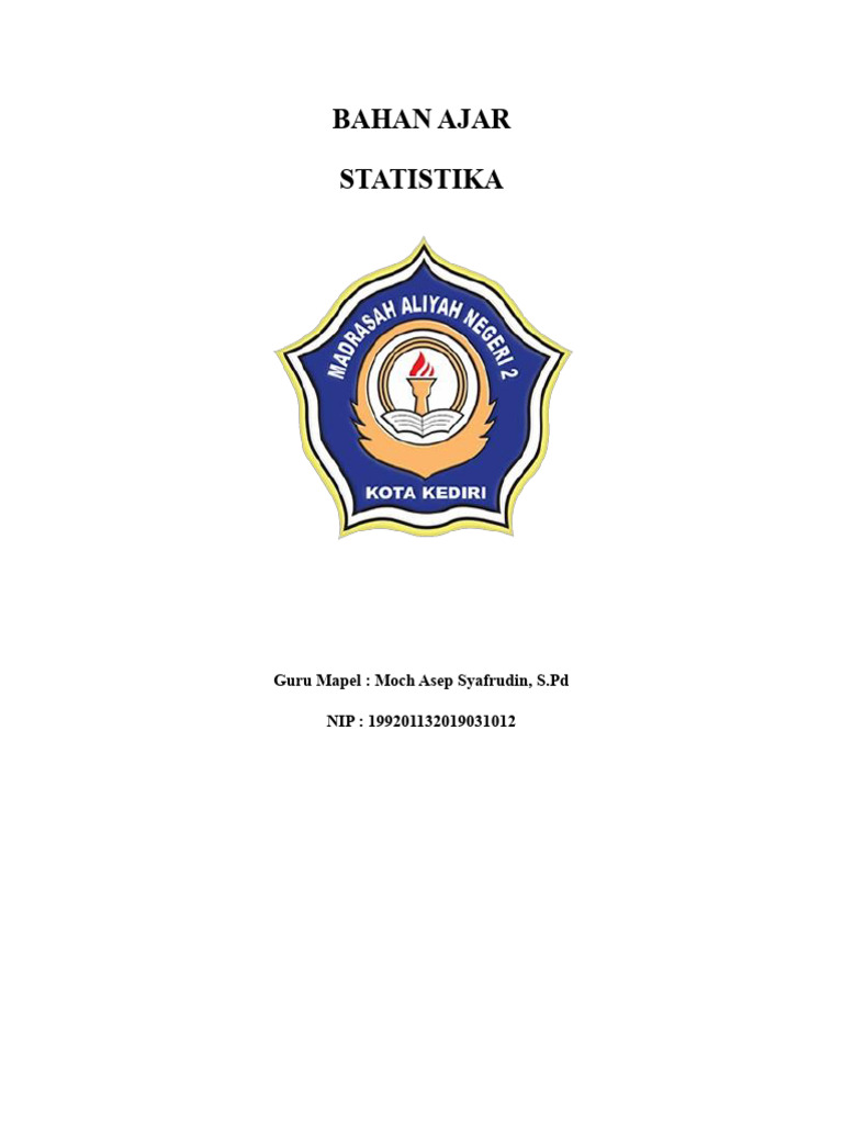 Bahan Ajar Statistika 1-1 | PDF