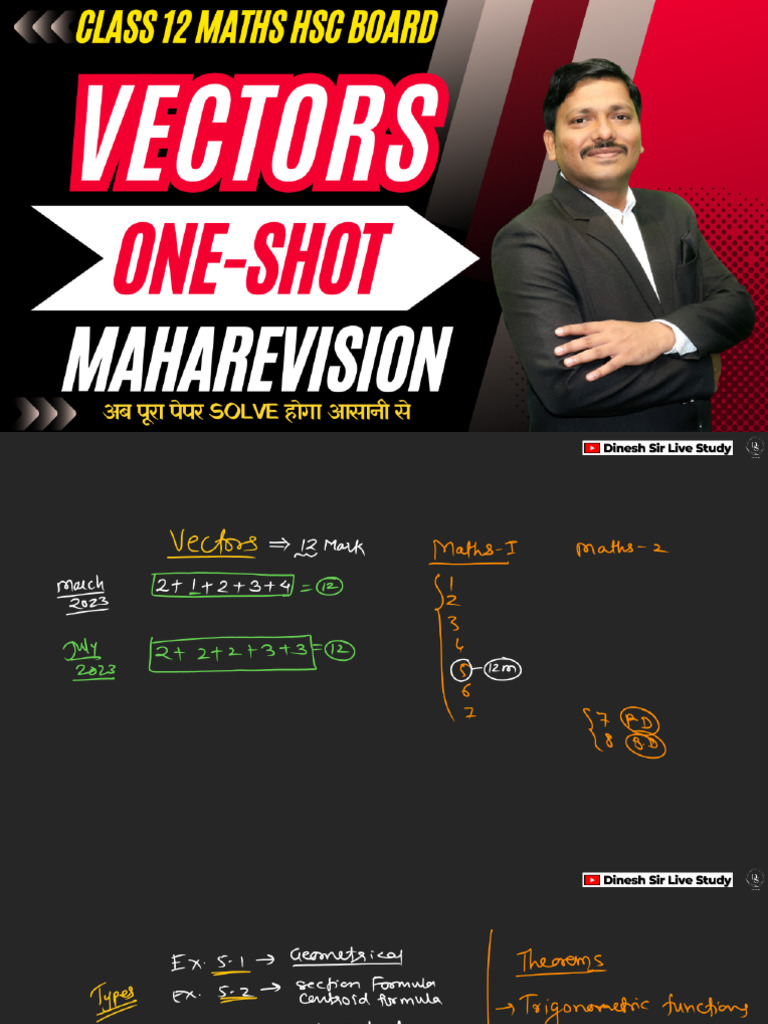 Vectors One Shot 2024 | PDF