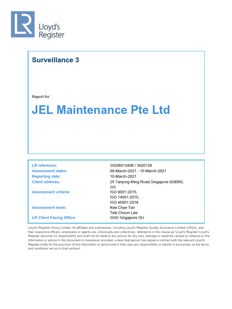 LRQA Audit Report | PDF