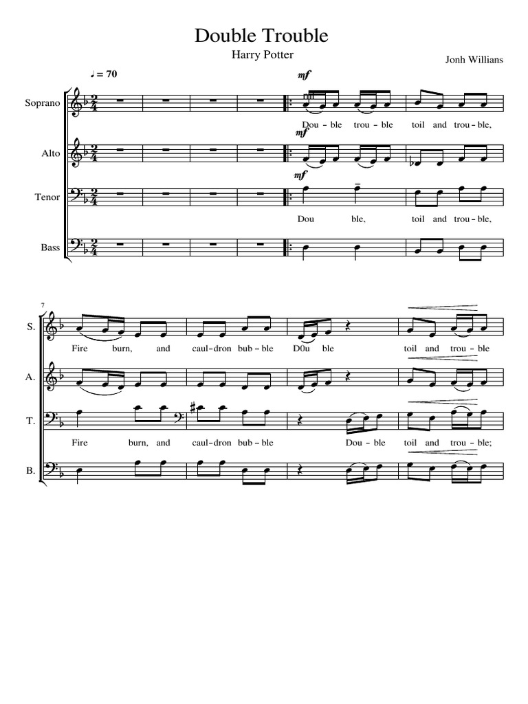 Double Trouble Partitura SATB | PDF