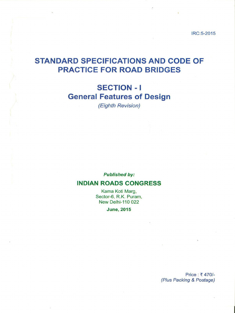 IRC 5-2015 Standard Specifications and Code of Practice For Road ...