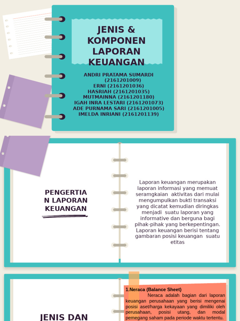 KLP 3 Jenis Komponen Laporan Keuangan | PDF