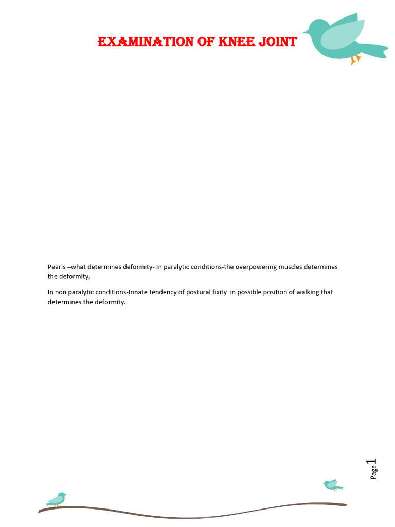 Knee Joint Examin | PDF