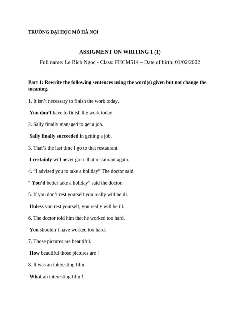 Assigment On Writing 1 | PDF | Natural Environment | Water