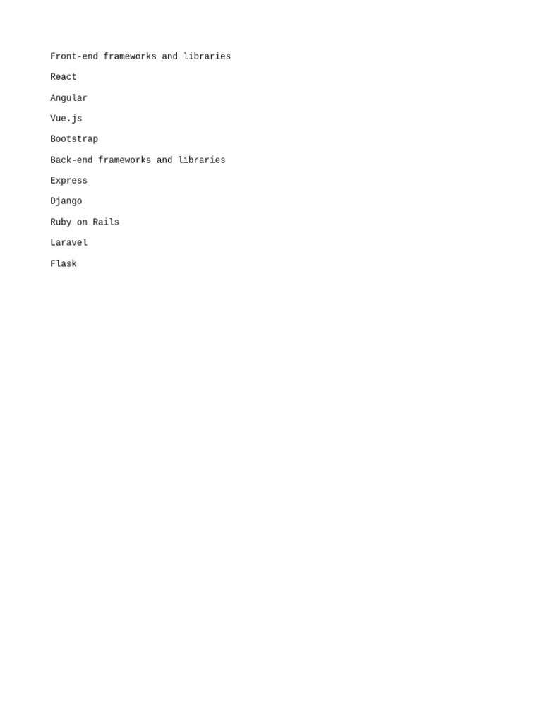 Front-End Frameworks and Libraries | PDF