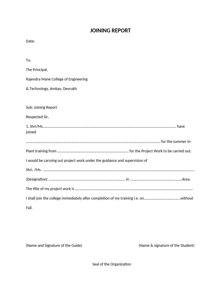 Joining Report | PDF