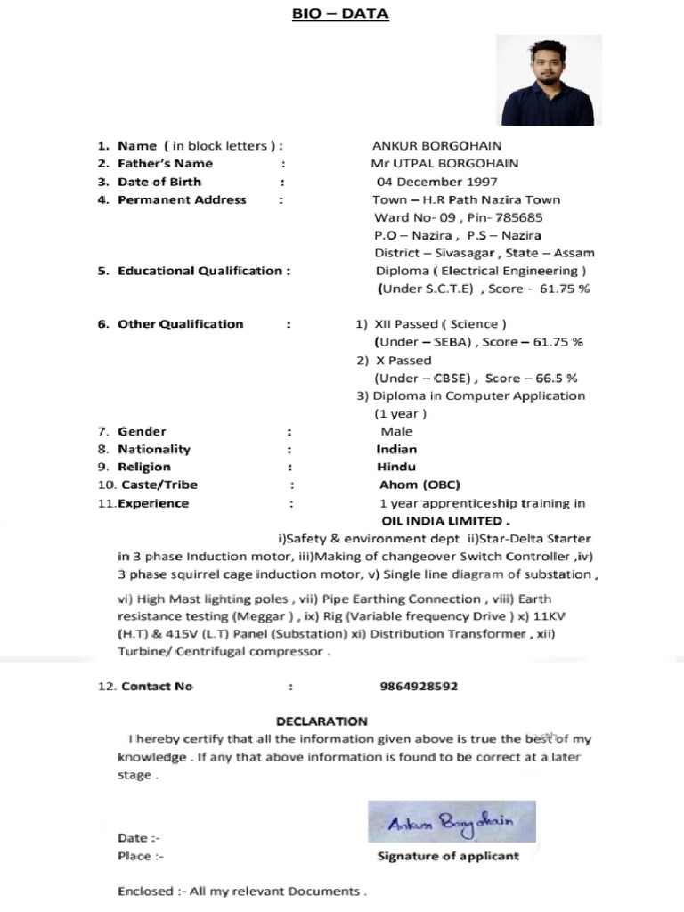 Ankur Borgohain CV | PDF