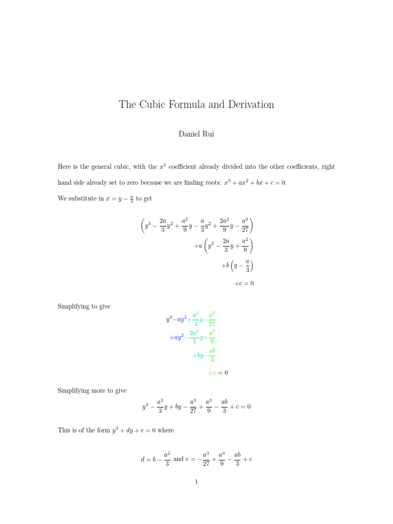 Cubic Polynomial | PDF