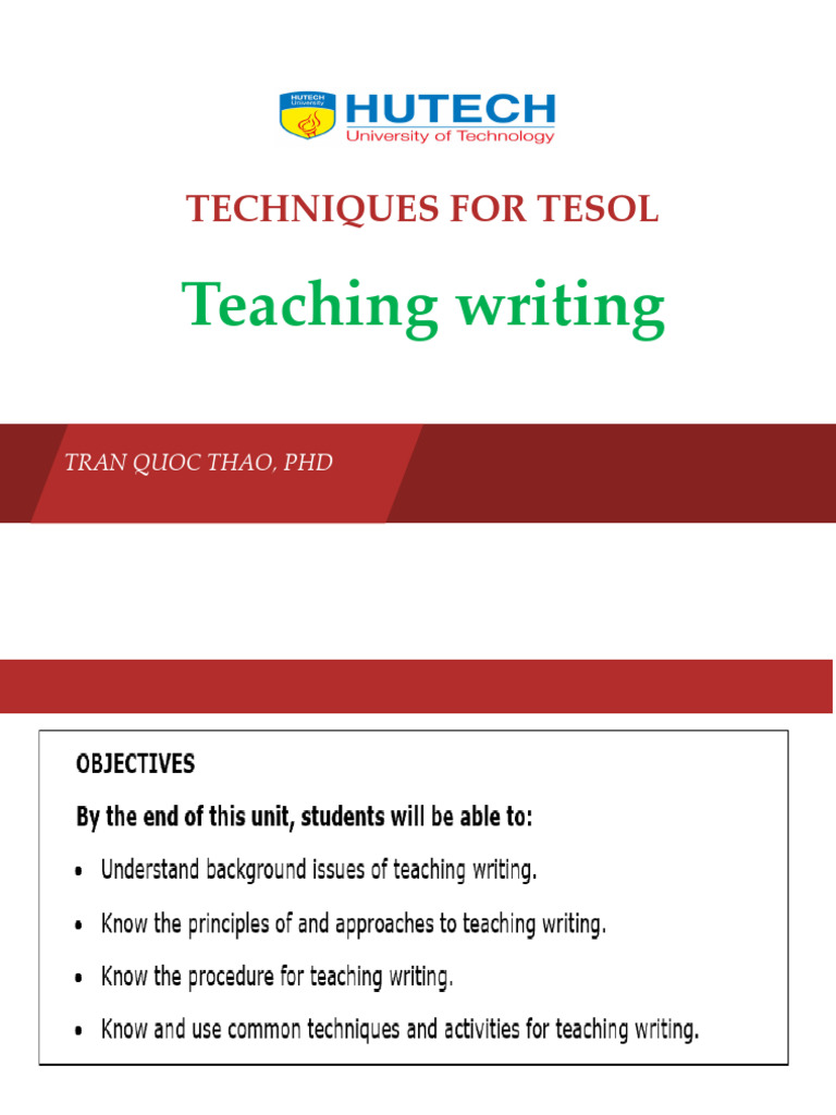 Unit 7 Teaching Writing | PDF