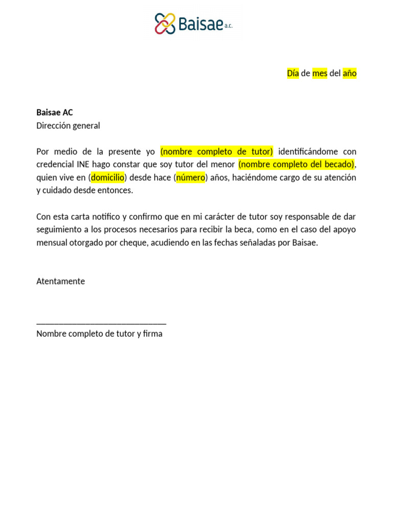 Ejemplo Carta Cheque | PDF