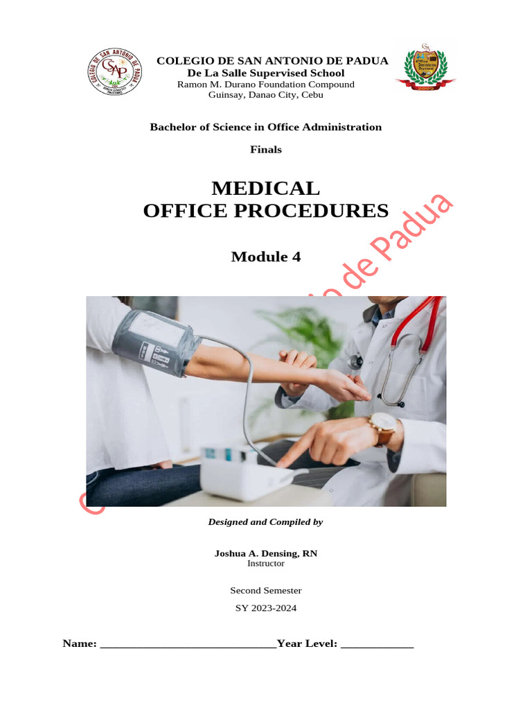 Medical Office Procedures Module 4 | PDF