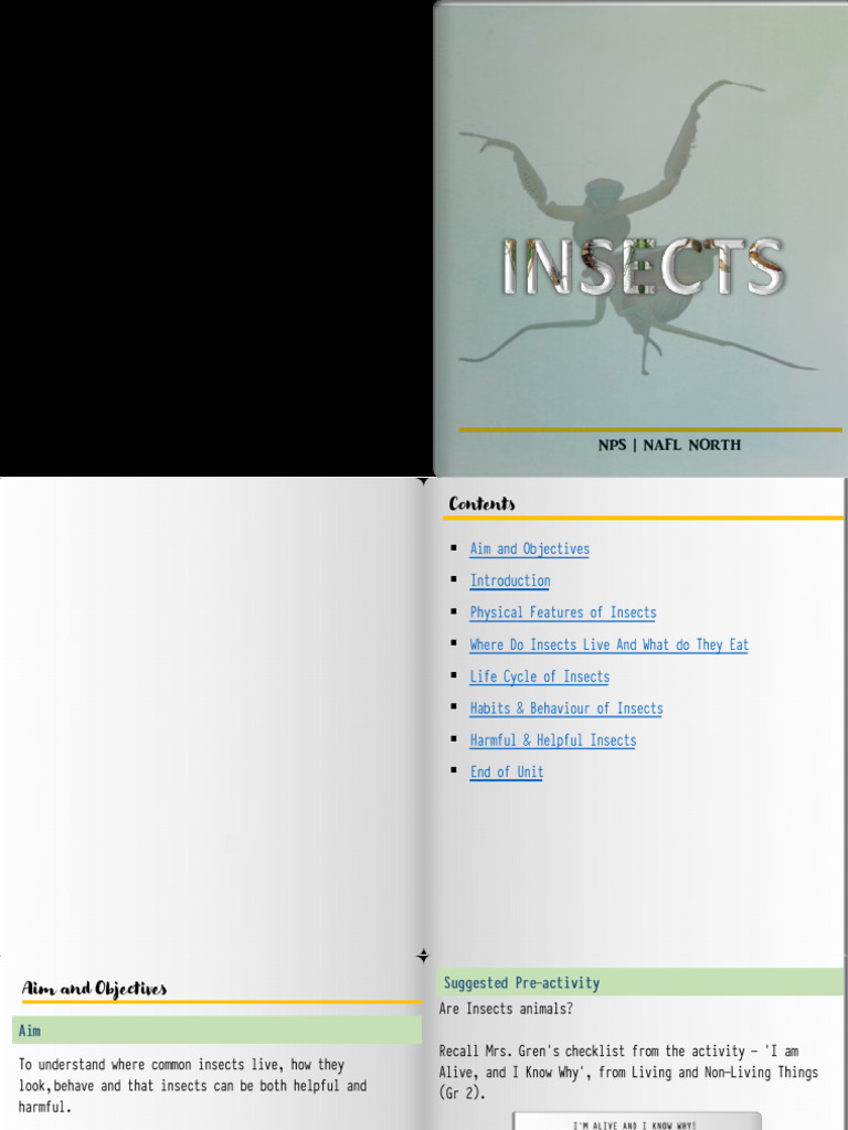 Living Things - Insects | PDF | Science & Mathematics