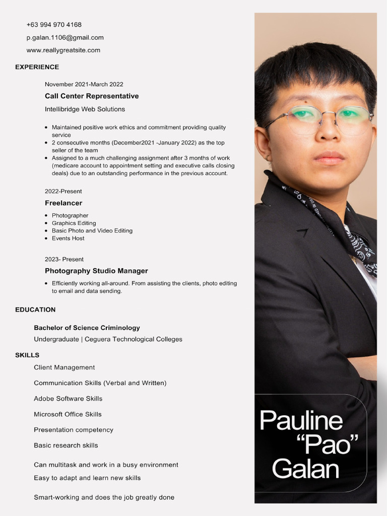 Resume Galan Pauline | PDF