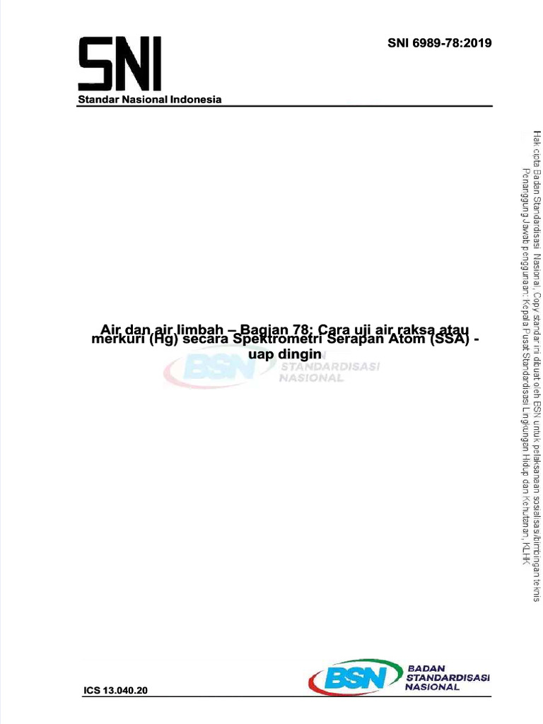 Sni 6989 78 2019 | PDF