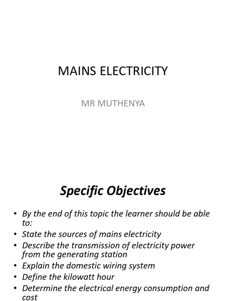 Mains Electricity | PDF