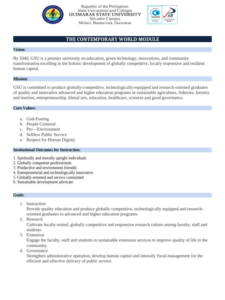 Lesson 1 TCW - 073622 | PDF