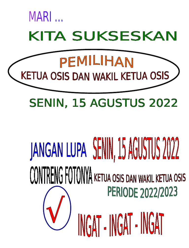 Contreng Calon Ketua OSIM | PDF