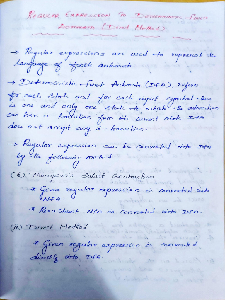 6-Regular Expression To Deterministic Finite Automata (Direct Method ... 6-Regular Expression To Deterministic Finite Automata (Direct Method ...