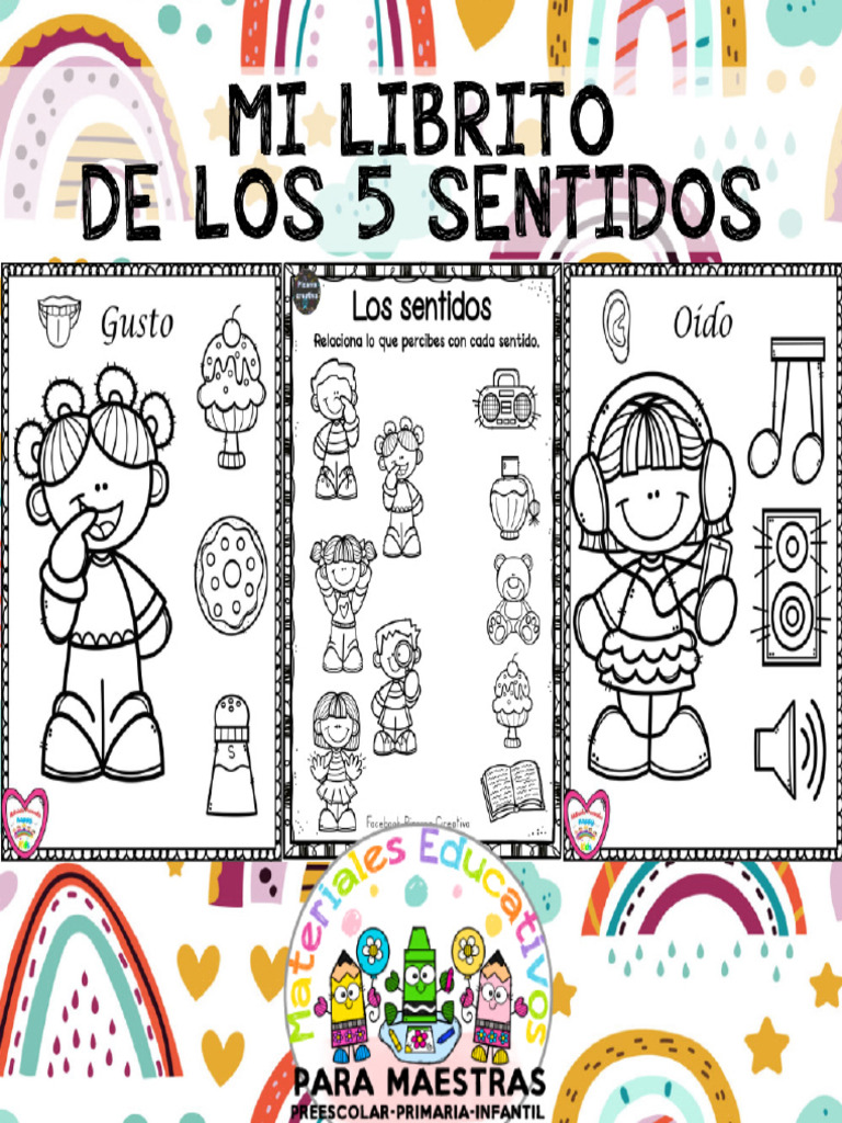 Mi Libro de Los 5 Sentidos Recopilado Por Materiales Educativos ...