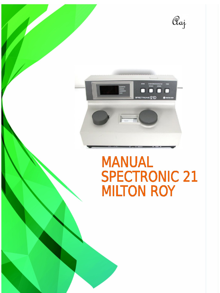 2019 02-0 Manual Spectronic 21 Milton Roy-AAJ | PDF | Electrical Engineering | Teaching Methods ...