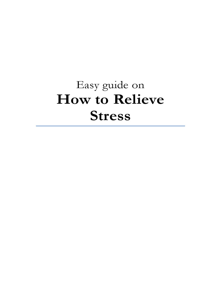 Selp Help Stress | PDF | Stress (Biology) | Relaxation (Psychology)