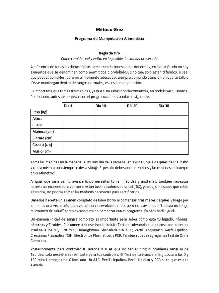 Resumen Método Grez | PDF