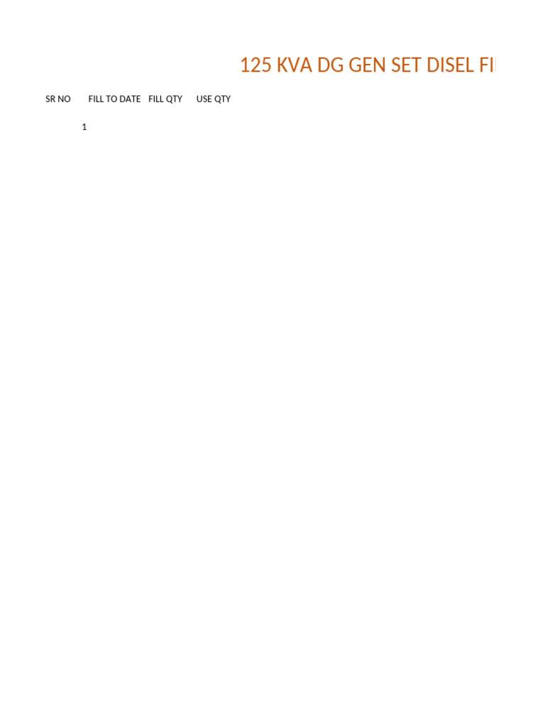 125 Kva DG Gen Set All Data | PDF