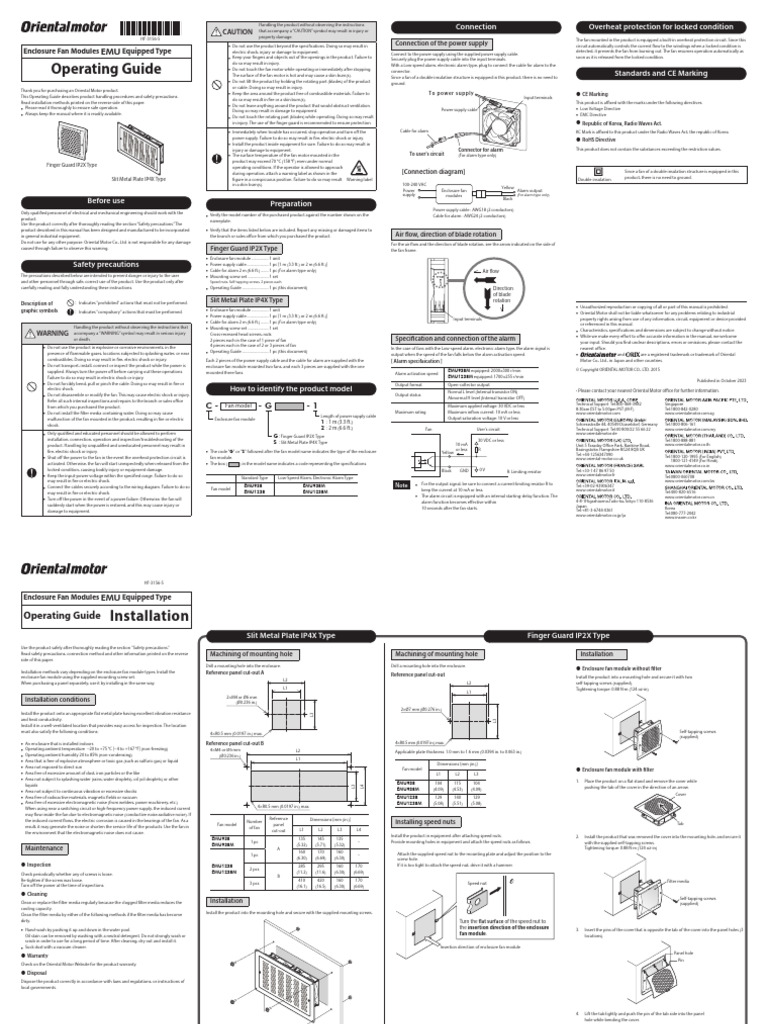 EMU Enclosure Fan Modules HF-3156E | PDF