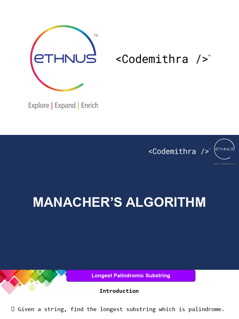 Manachers Algorithm | PDF