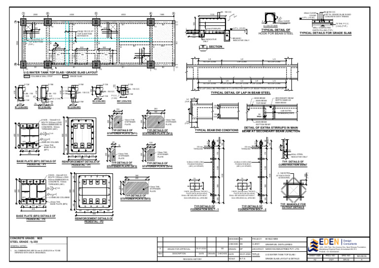 SR.02 - A - 2327 - U.g.water Tank Top Slab - Grade Slab Layout ...