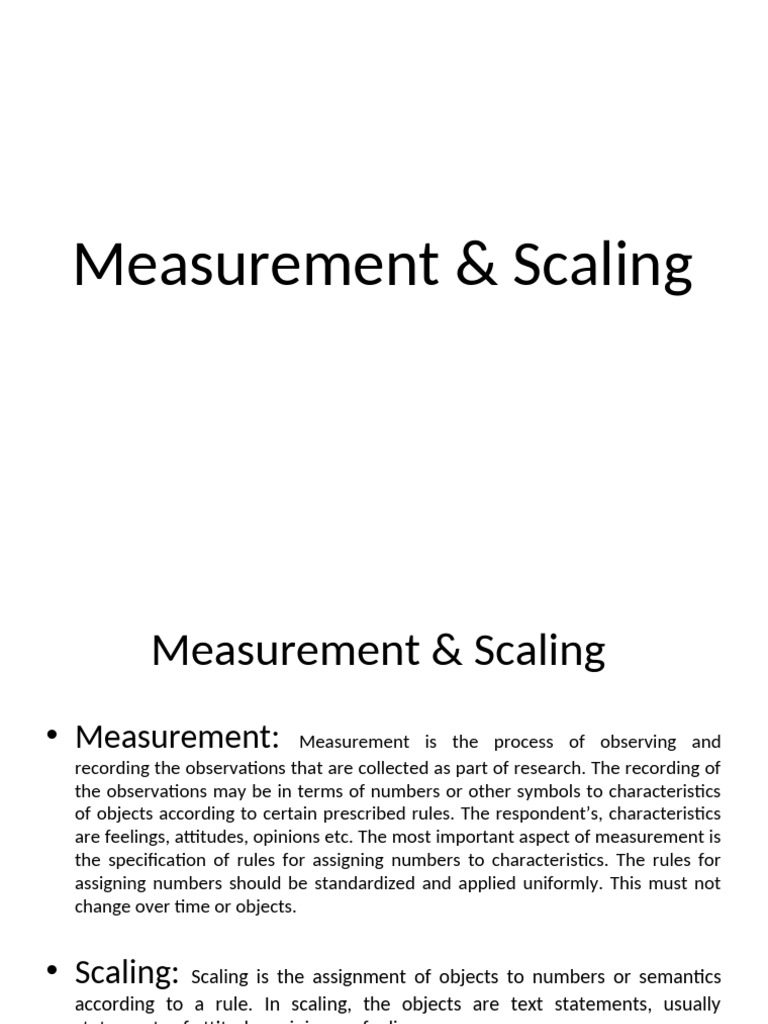 Measurement Scales | PDF | Level Of Measurement | Likert Scale