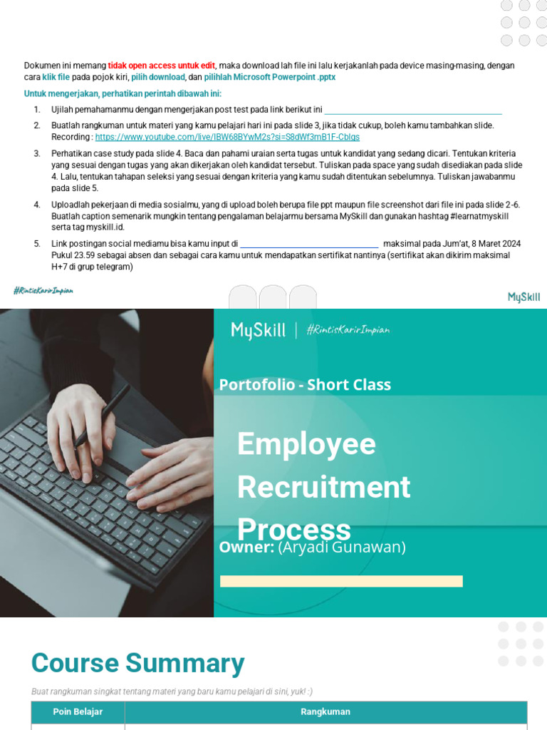 Mini Task SC Recruitment Process | PDF | Microsoft | Computers