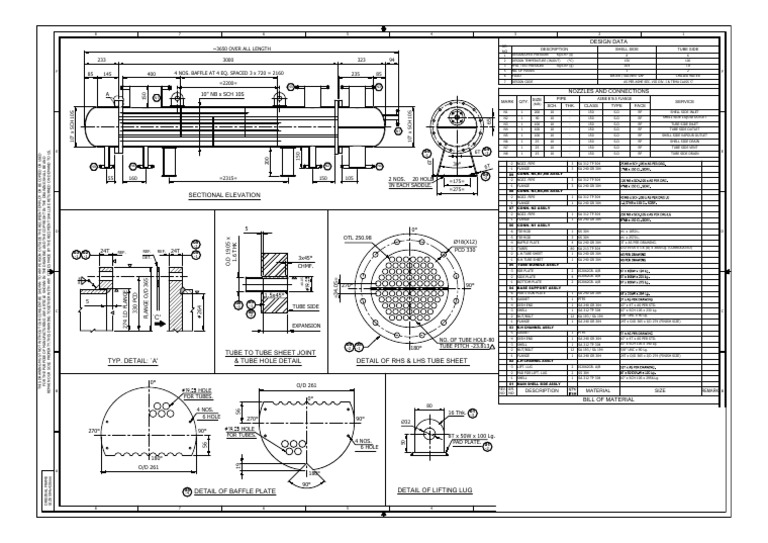 Technical Heat Exchanger Drawing (CAP - 14.227 M2) | PDF