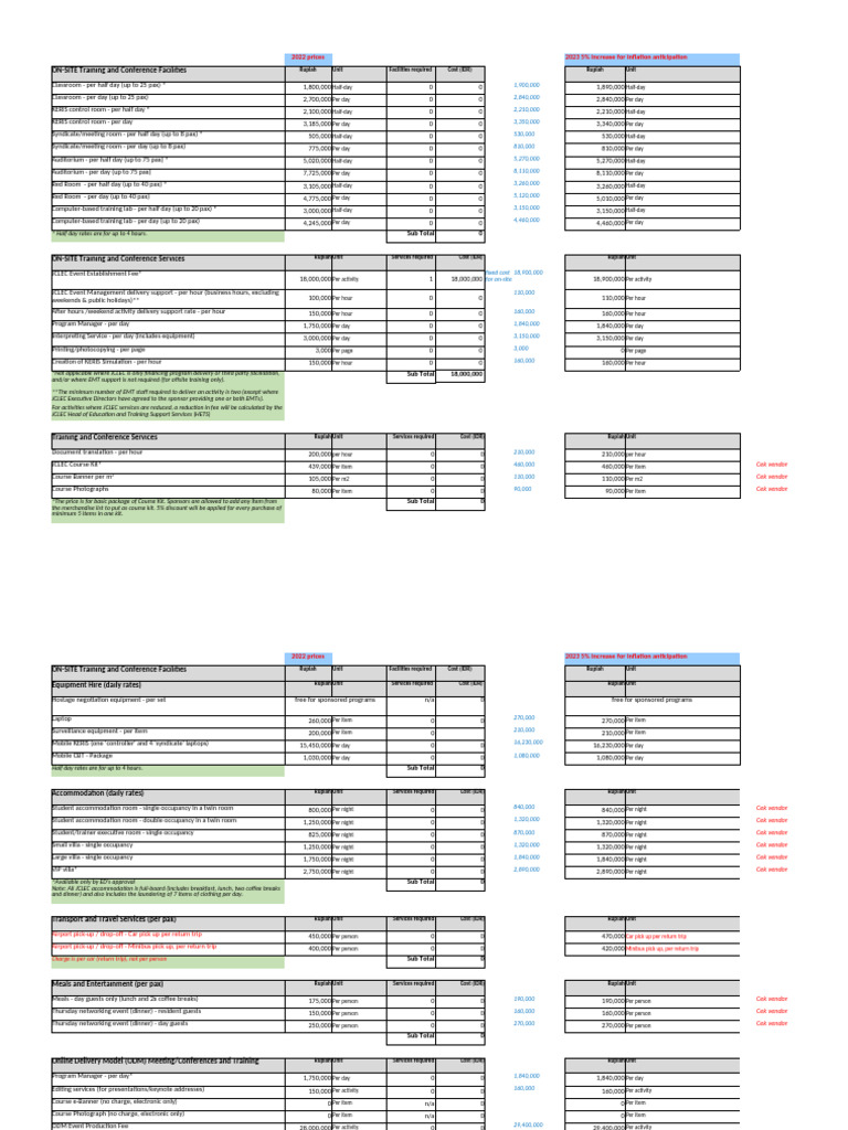 2023 JCLEC Rates | PDF