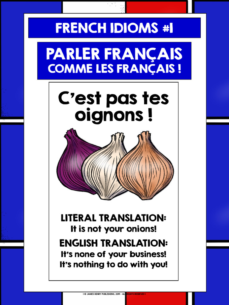 French Idioms Posters 1 - Flag Background | PDF