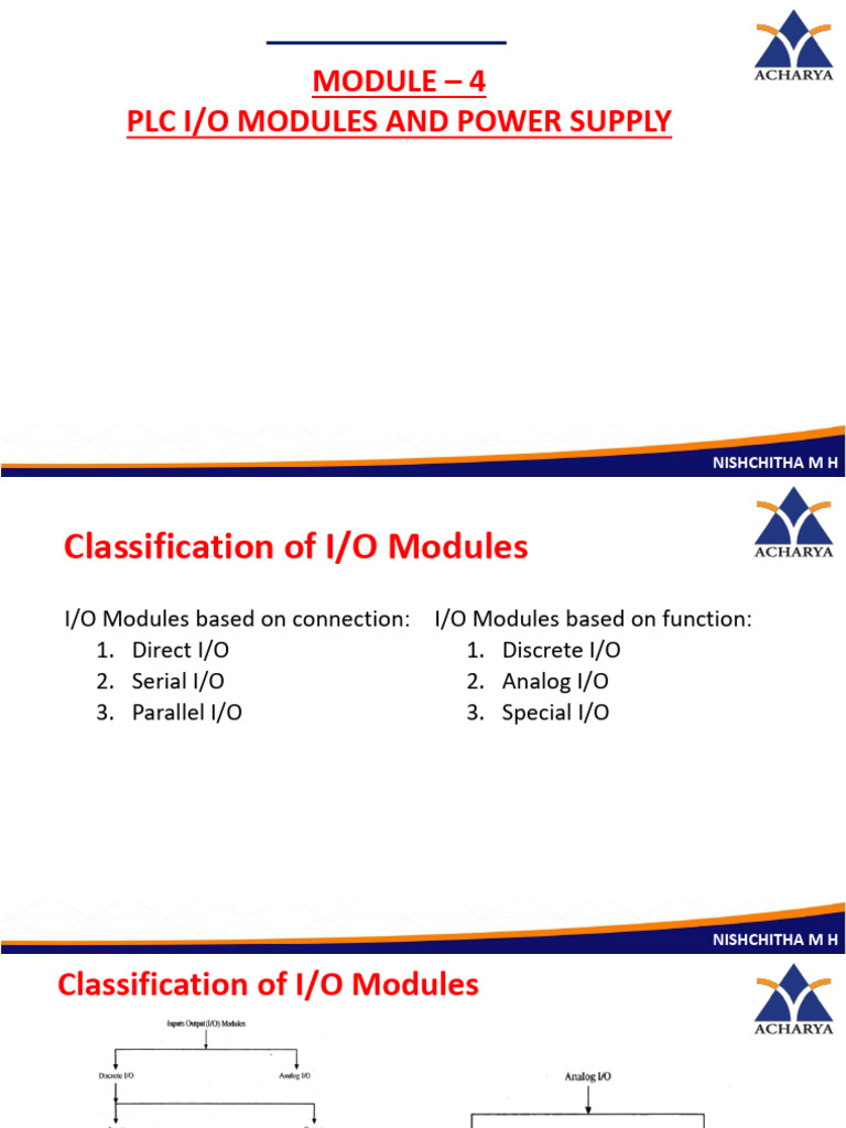 Module4 - PLC I - o Modules and Power Supply - Presentation | PDF