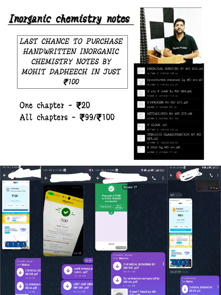 Handwritten Notes of All Inorganic Chemistry Chapters | PDF