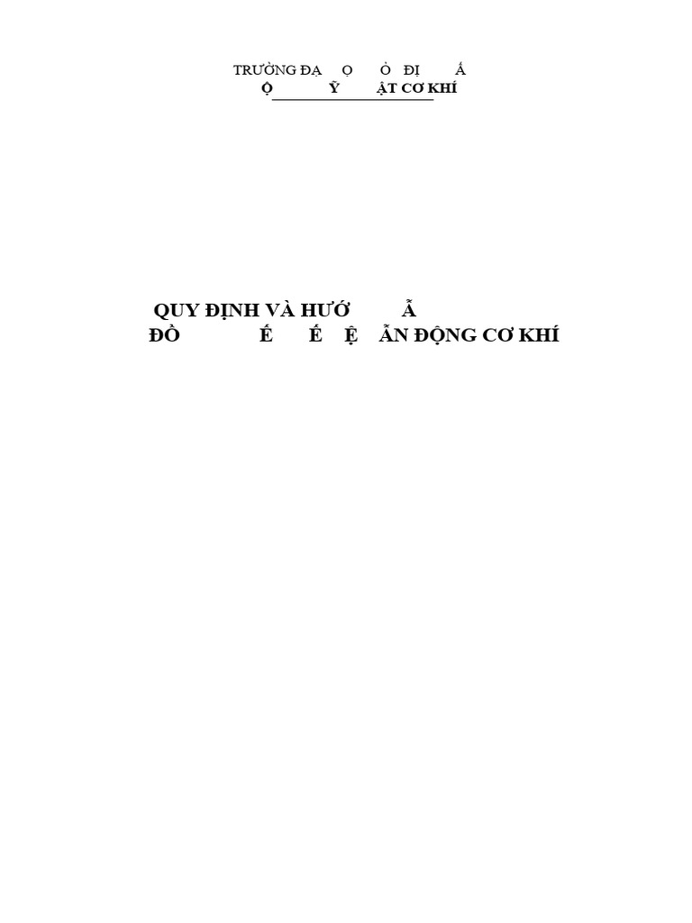 Quy dinh va huong dan trinh bay Do an môn học CTM - KTCK | PDF