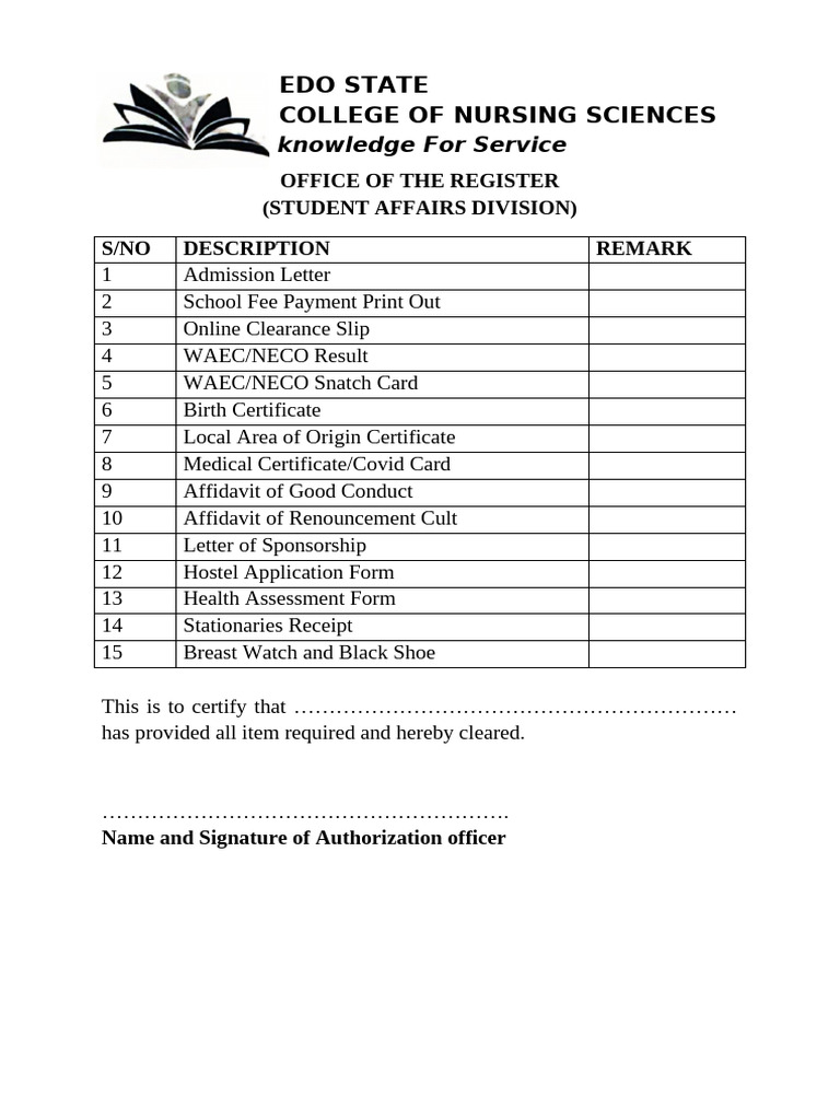 Edo Statecollege of Nursing School 4 | PDF