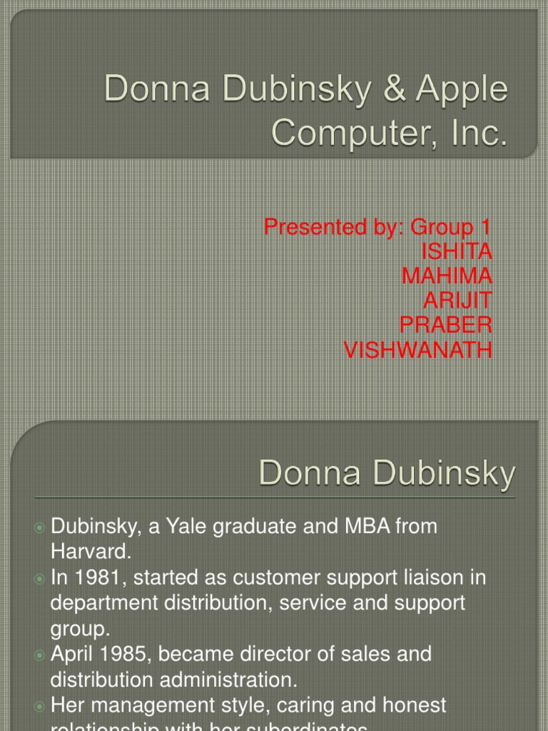 Donna Dubinsky's Role at Apple in 1985 | PDF | Apple Inc. | Macintosh