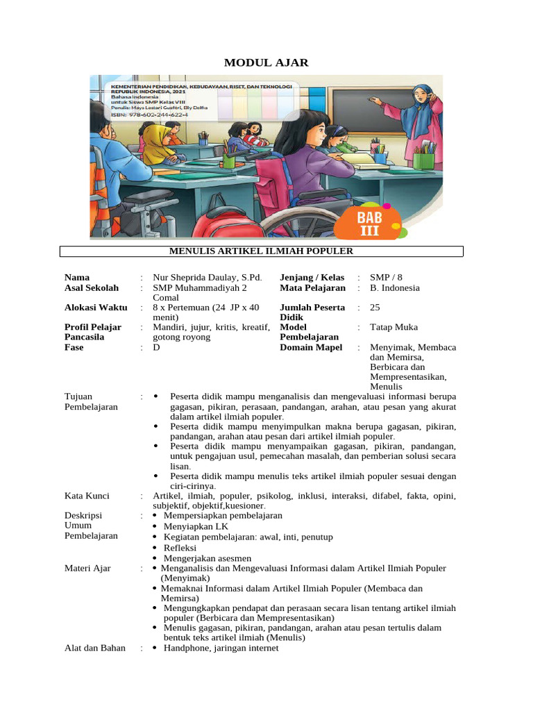 MODUL Bab 3 - 8 PERTEMUAN | PDF