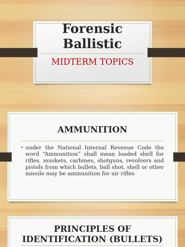 Forensic Ballistic | PDF