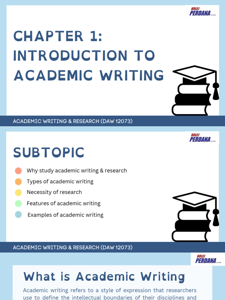 Chapter 1 - Introduction To Academic Writing | PDF | Thesis | Career ...