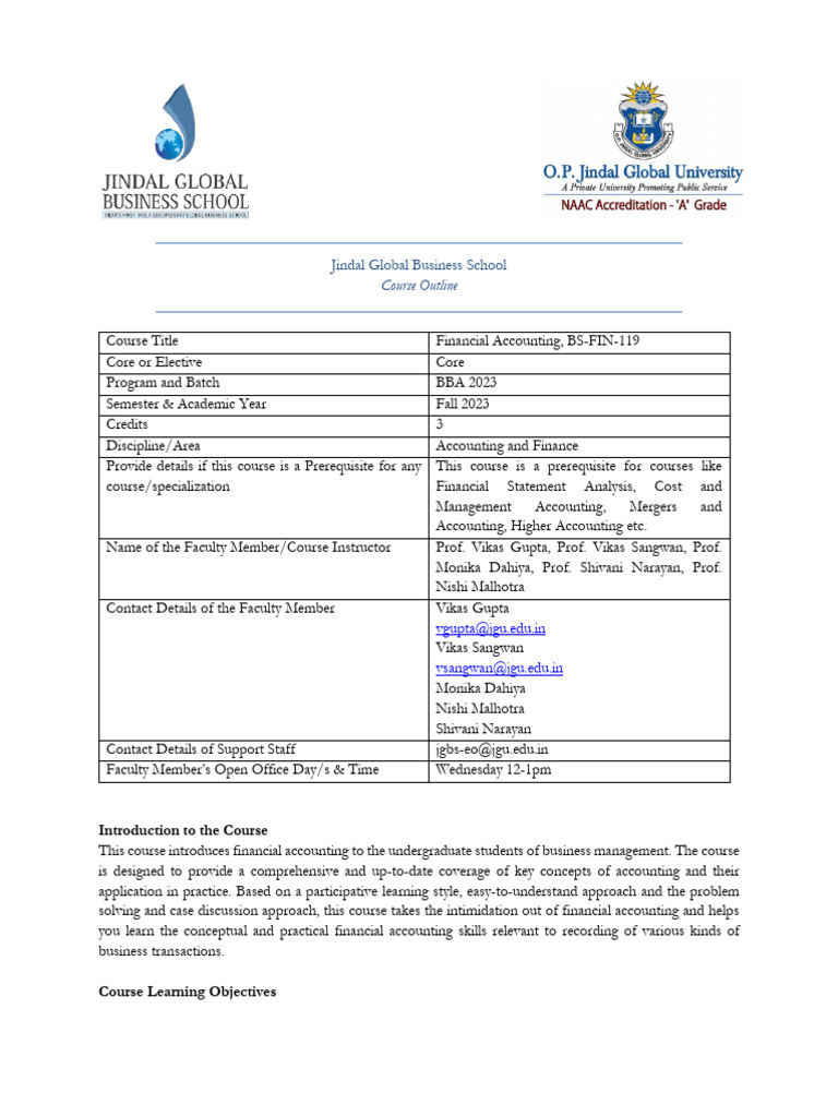 Financial Accounting | PDF