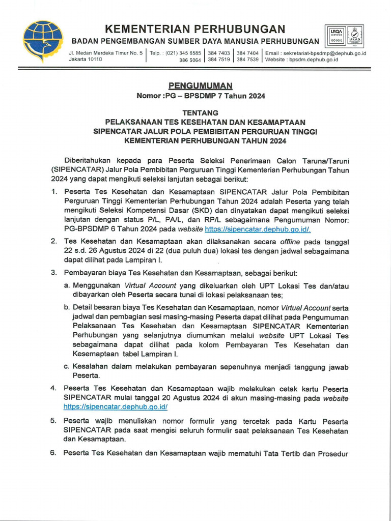 PG-BPSDMP 7 Tahun 2024 | PDF