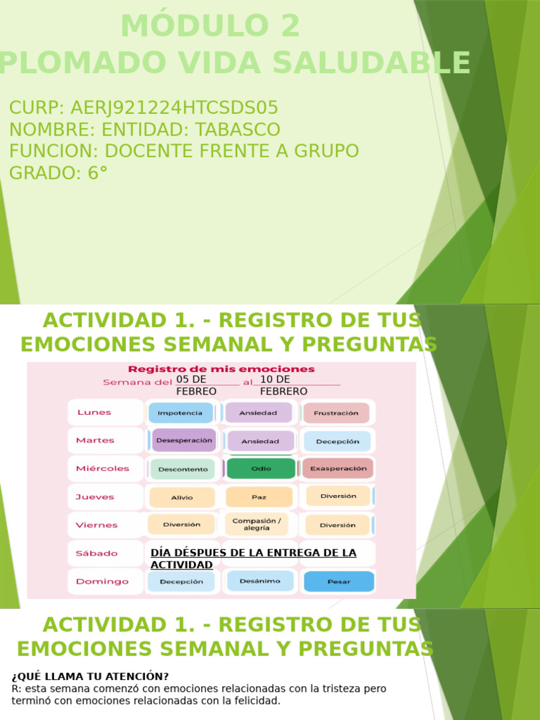 Actividades Aerj921224htcsds05 Módulo 2 | PDF