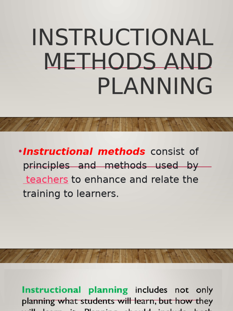 Instructional Methos Report | PDF | Learning | Learning Styles